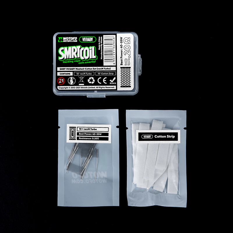 Buy SMRT V8 Baby Mesh-Cotton Set - Enjoy Uninterrupted Vaping