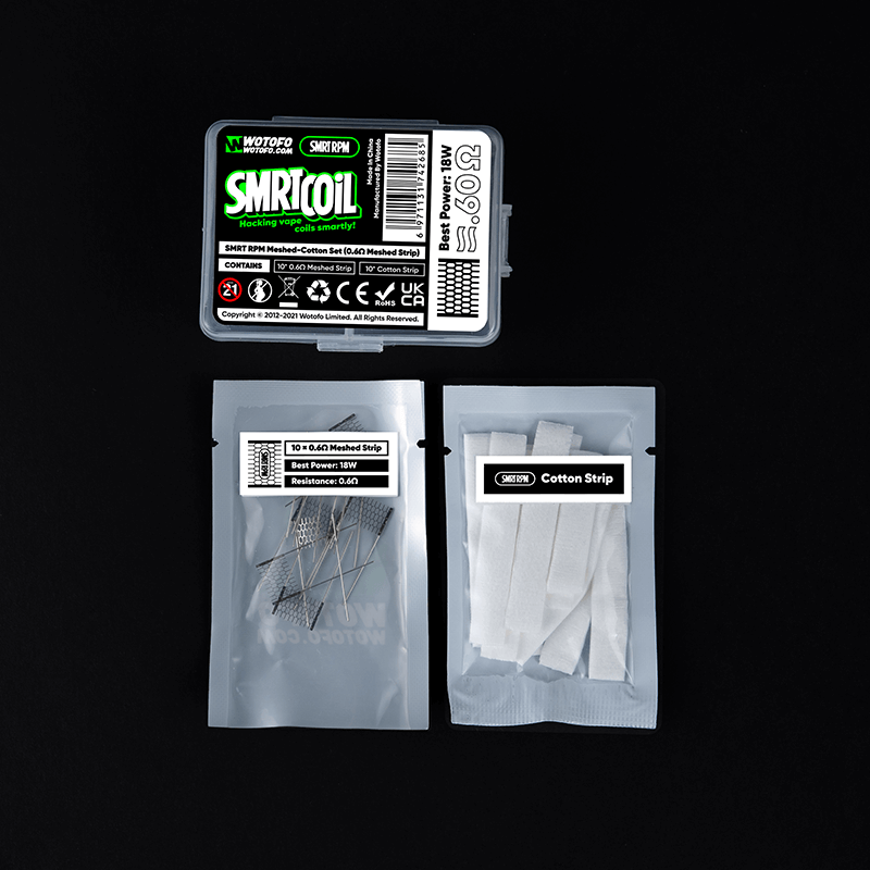 Buy the SMRT RPM MESH-Cotton Set and enhance your vaping experience!